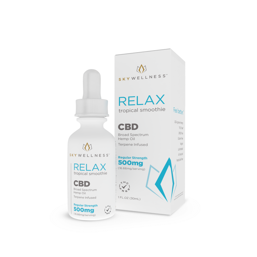 CBD Relax Oil Drops 500mg Tropical Smoothie