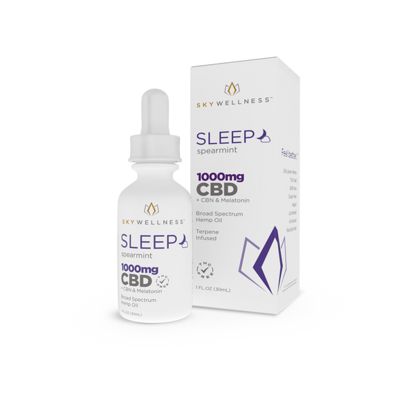 CBD Sleep Oil Drops 1000mg + CBN + Melatonin